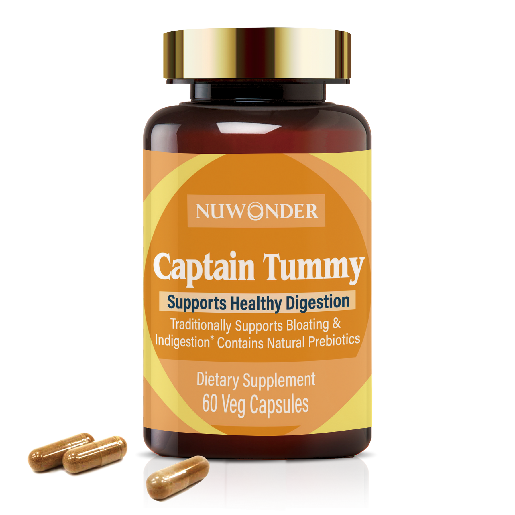 NuWonder Captain Tummy 60 Vegetarian Capsules — Sun Ten